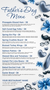 Father's Day Menu Template | PosterMyWall