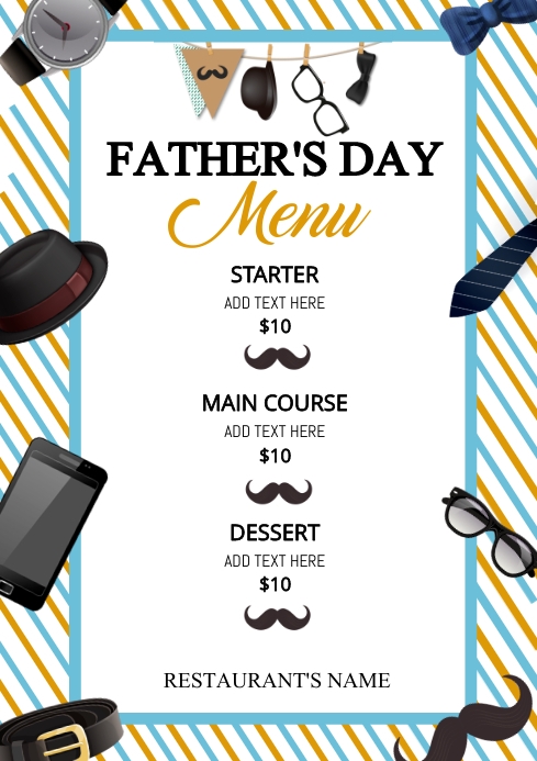 Copy of father's day menu | PosterMyWall