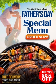 Fathers Day Menu Template | PosterMyWall