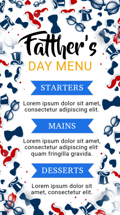 Copy of FATHER'S DAY MENU | PosterMyWall