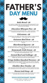 Father's Day Menu Template | PosterMyWall