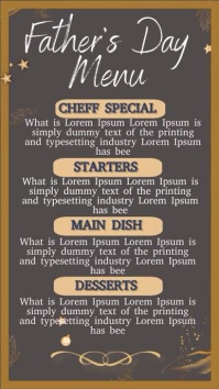 Fathers Day Menu Instagram Story Template | PosterMyWall