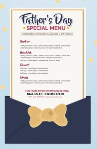 Father's Day Menu Template | PosterMyWall