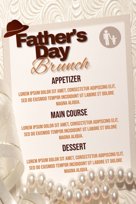 Father's Day Menu Template | PosterMyWall