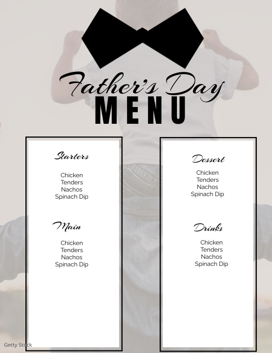 Father's Day Menu Templates | PosterMyWall