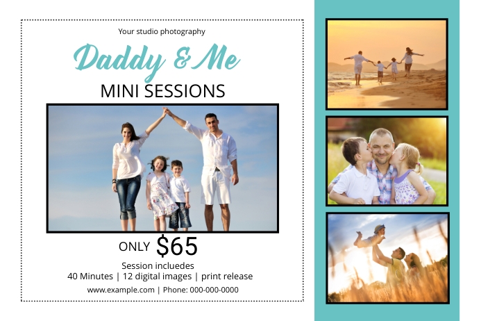 Father's Day Mini Session Template | PosterMyWall
