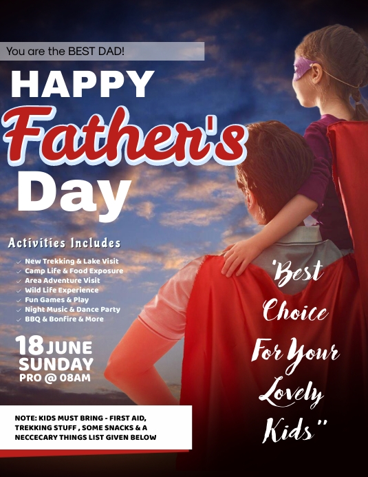 Father's Day My Super Hero Dad Template | PosterMyWall
