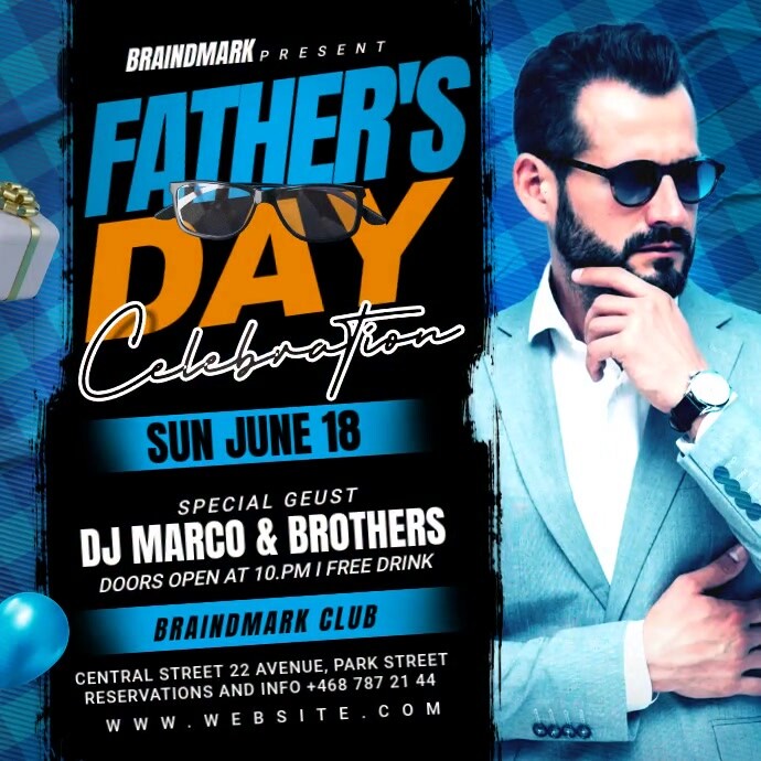 Father's day party flyer posters Template | PosterMyWall