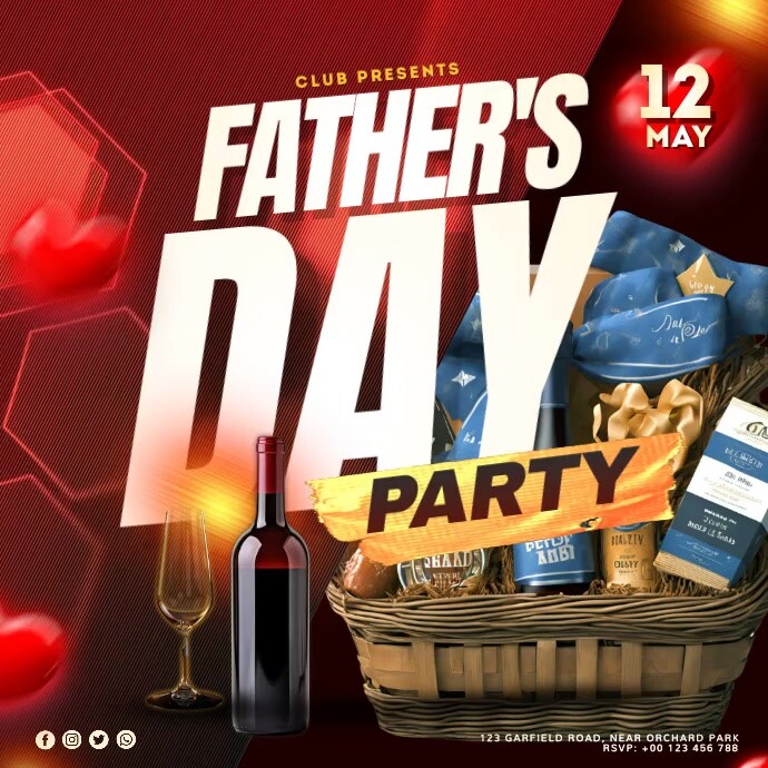 Father's Day Party Instagram Post Template | PosterMyWall