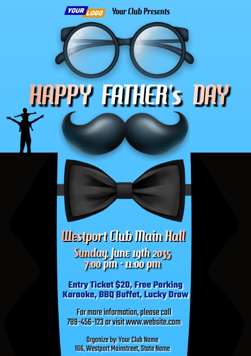 Father's day party invitation Template | PosterMyWall
