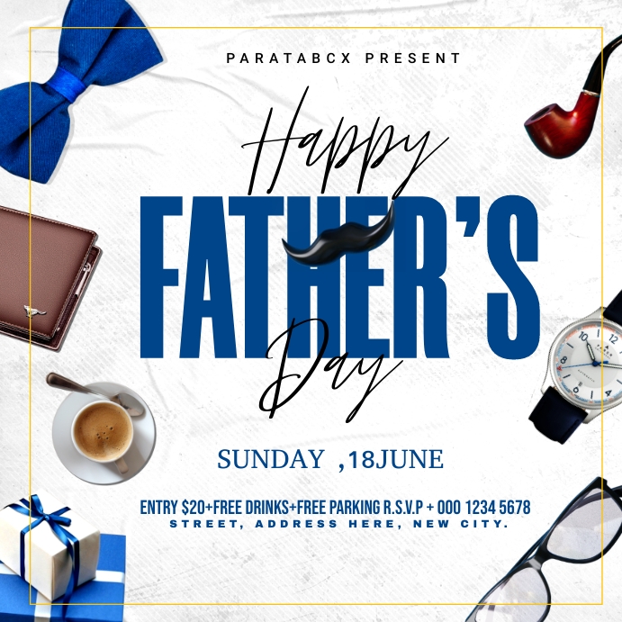Father's day party invitation Template | PosterMyWall