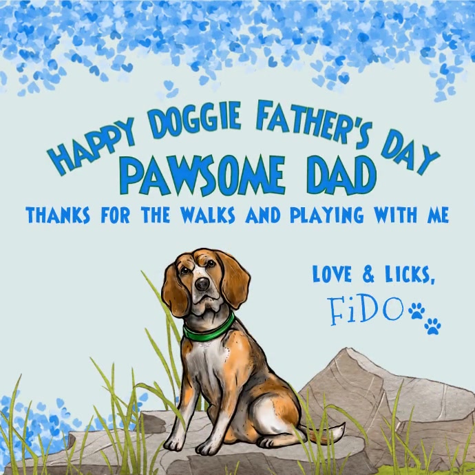 Copy of Father's Day PAWSOME DAD | PosterMyWall