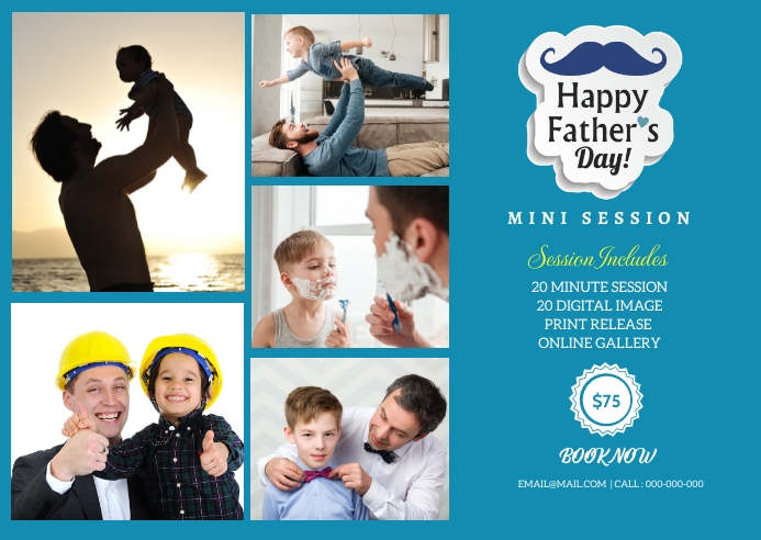 Father's Day Photography Mini Session Template | PosterMyWall
