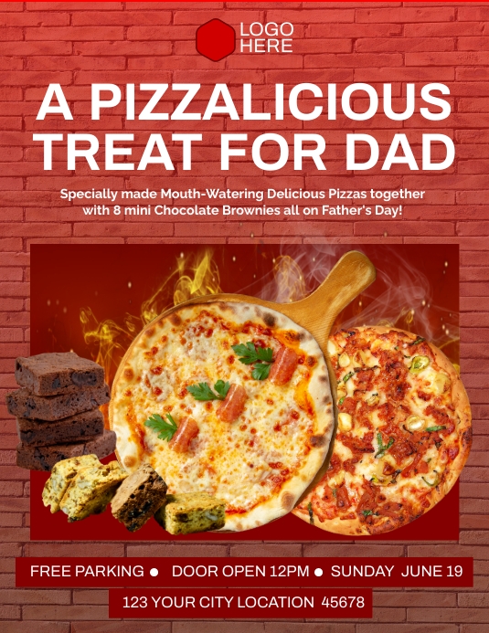 Copy of Father's Day Pizza Treat Celebration | PosterMyWall