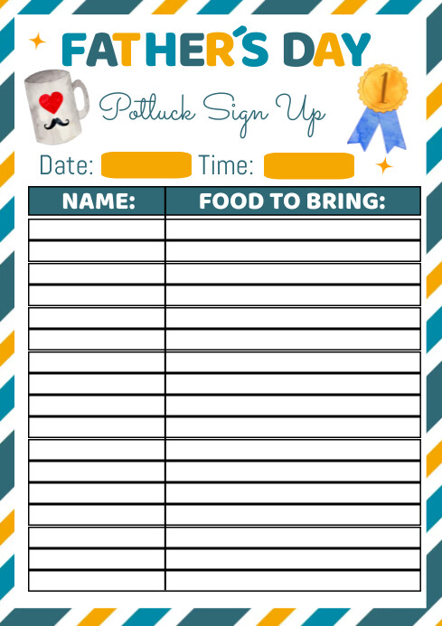 Father's Day Potluck Template | PosterMyWall