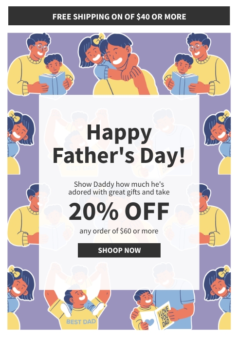 Father's Day Sale A4 Template | PosterMyWall