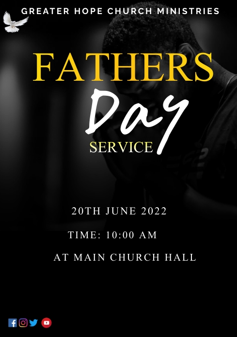 Father's Day Service Template | PosterMyWall