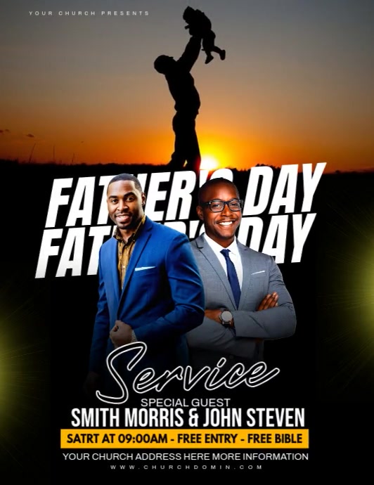 Father's Day service Template | PosterMyWall