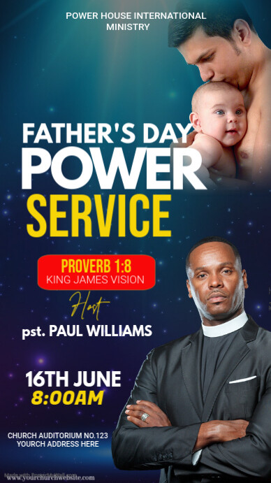 FATHER'S DAY SERVICE Template | PosterMyWall