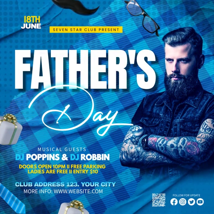 Father's day social media ad Template | PosterMyWall