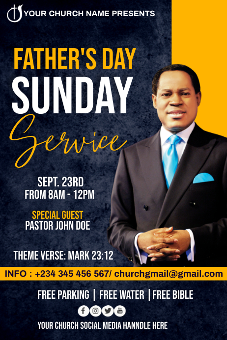 father's day sunday Template | PosterMyWall