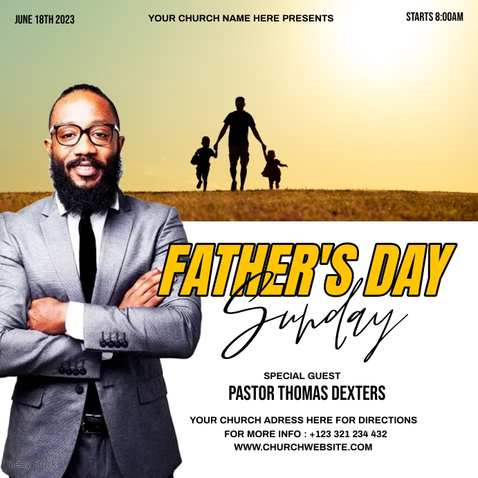 father's day sunday Template | PosterMyWall