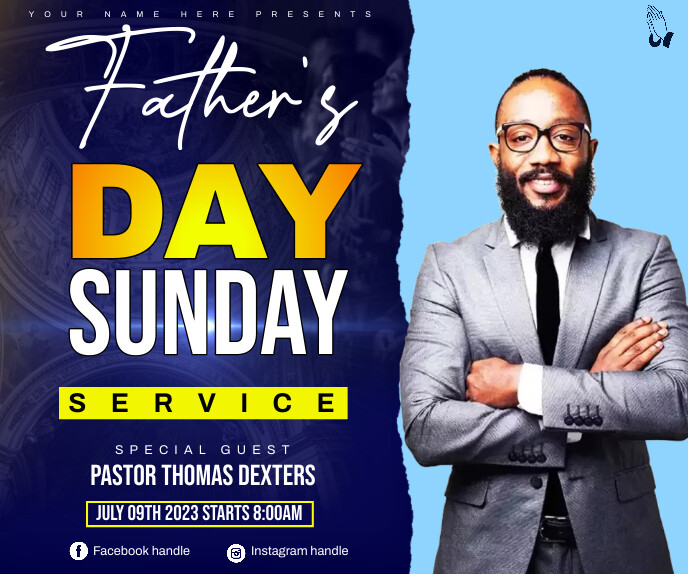 Father's day Sunday service Template | PosterMyWall