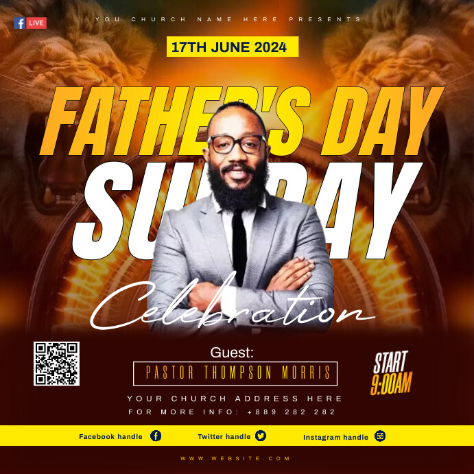 Copy of Father's Day Sunday service | PosterMyWall