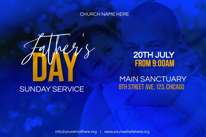 father's day sunday service Template | PosterMyWall