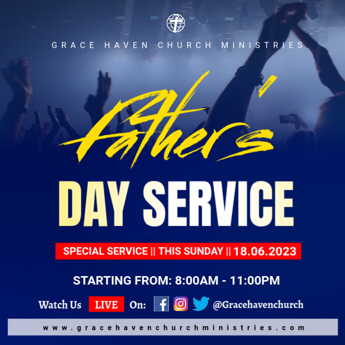 Copy of father's day sunday service poster | PosterMyWall