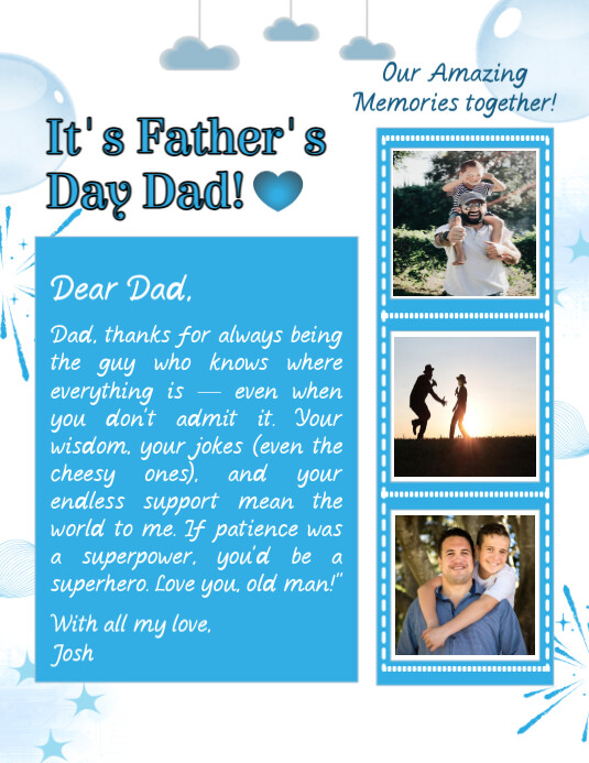 Copy of Father's Day Thoughtful Message | PosterMyWall
