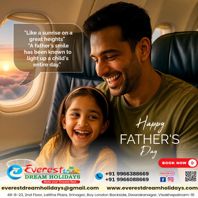 Father's day wishes for travel company hd editable template | PosterMyWall