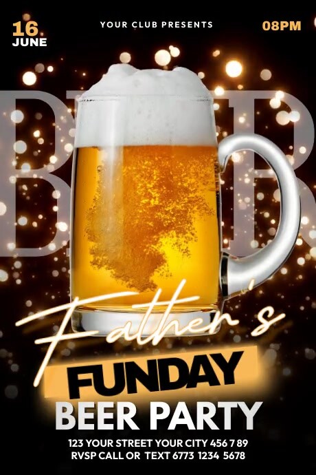 Father's Funday Beer Party Template | PosterMyWall