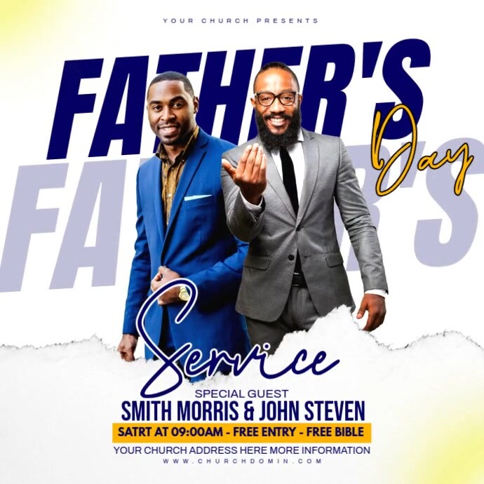 Father 's day service Template | PosterMyWall
