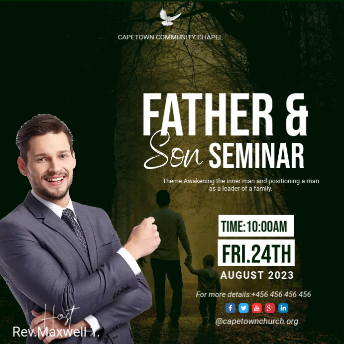 father and son seminar flyer template (1) | PosterMyWall