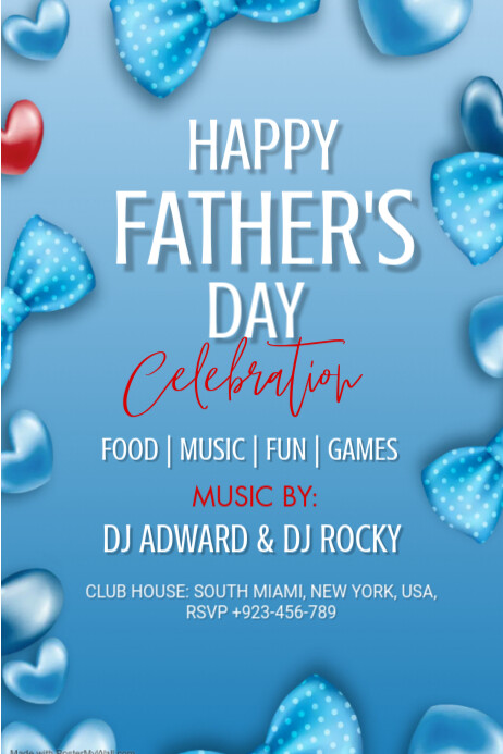 Father Day Celebration Poster Template | PosterMyWall