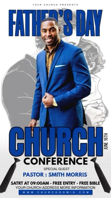 Father Day church Conference Template | PosterMyWall