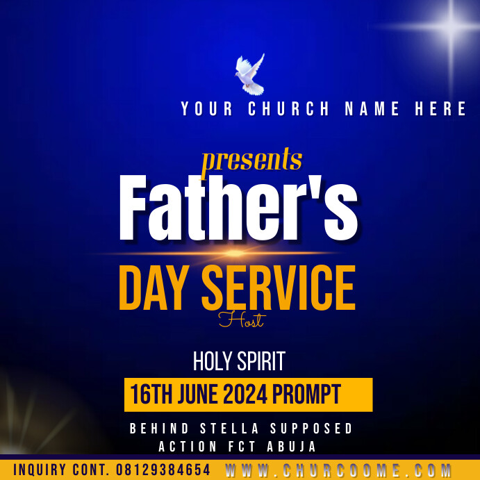 Plantilla de Father day church flyer | PosterMyWall
