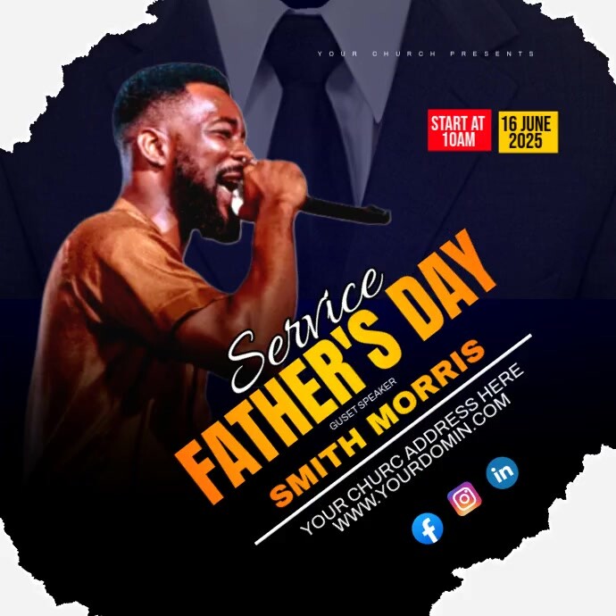 Father Day service Template | PosterMyWall
