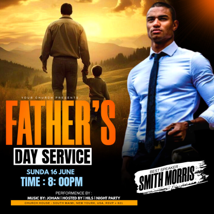 Father Day service Template | PosterMyWall