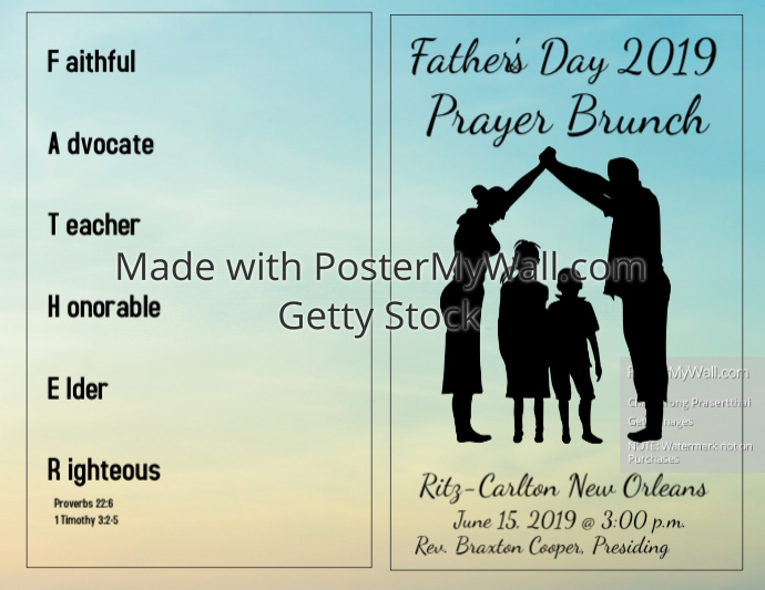 Fathers Day Brunch Program Template | PosterMyWall