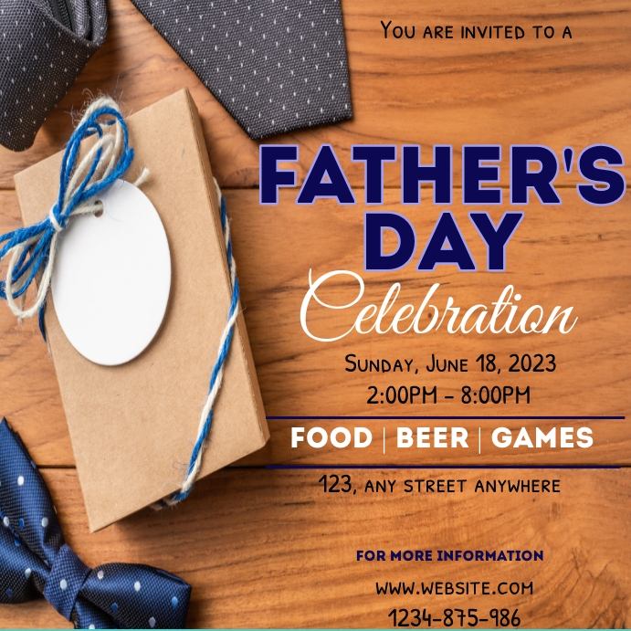Copy of fathers day celebration invitation post (1) | PosterMyWall