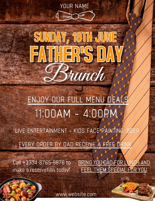 fathers day lunch menu,fathers day brunch (2) Template | PosterMyWall