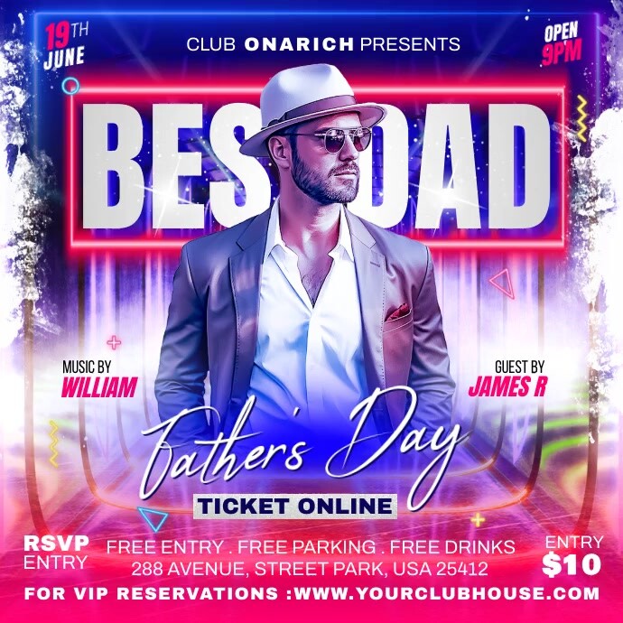 Copy of Fathers Day Night Out Party | PosterMyWall