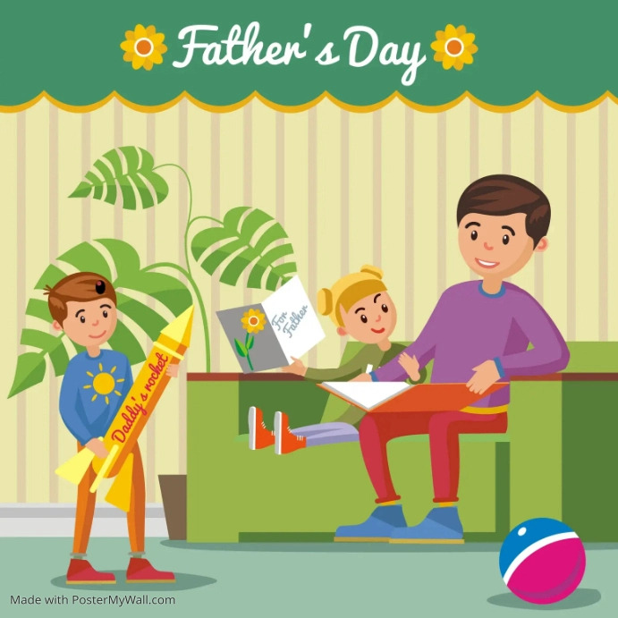 Fathers day poster design template | PosterMyWall