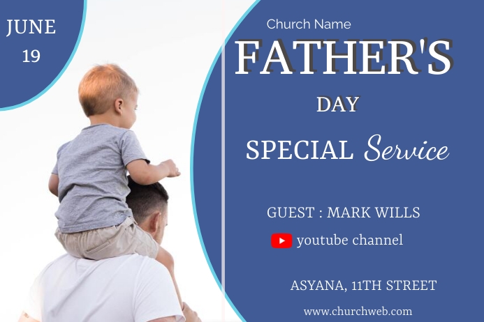 Fathers Day Service Template | PosterMyWall