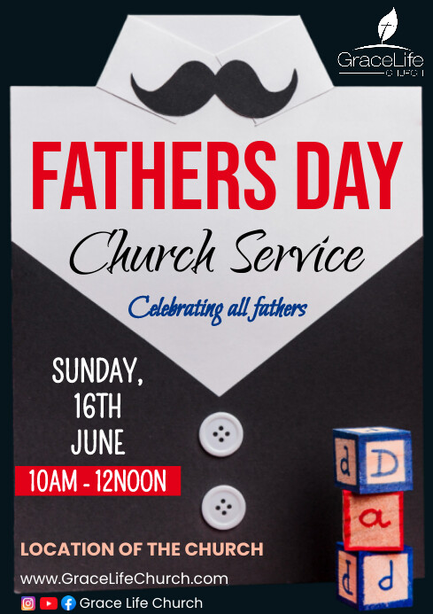 Copy of Fathers day service | PosterMyWall