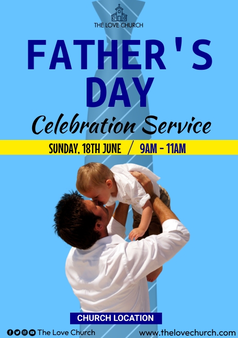 Copy of Fathers day service | PosterMyWall