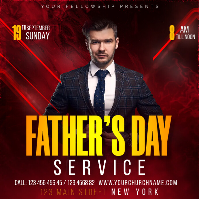 Copy of Fathers Day Service | PosterMyWall