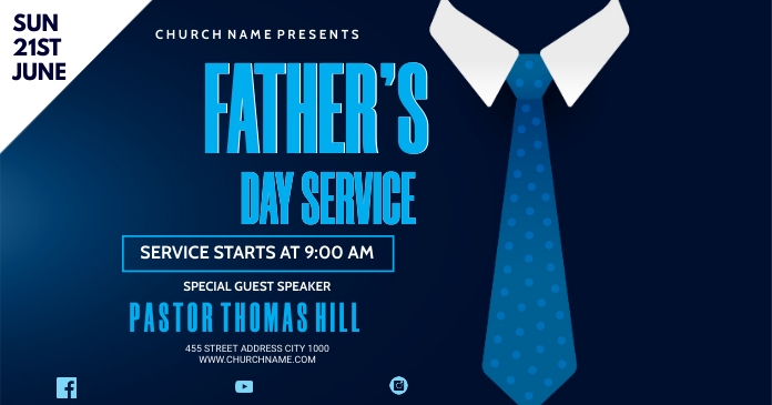 FATHERS DAY SERVICE Template | PosterMyWall